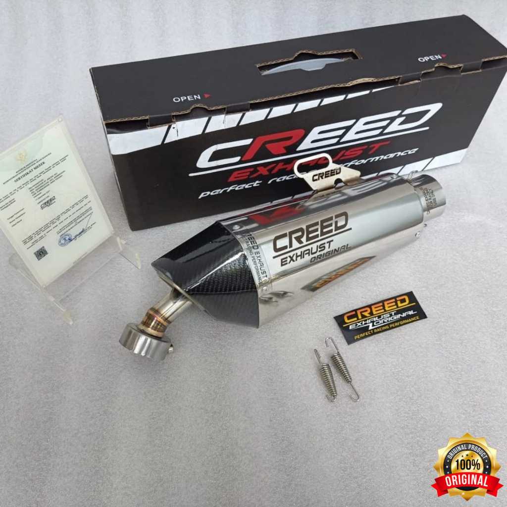 Jual Tabung Silincer Creed Exhaust Original Suara NGEBAS Adem Inlet ...