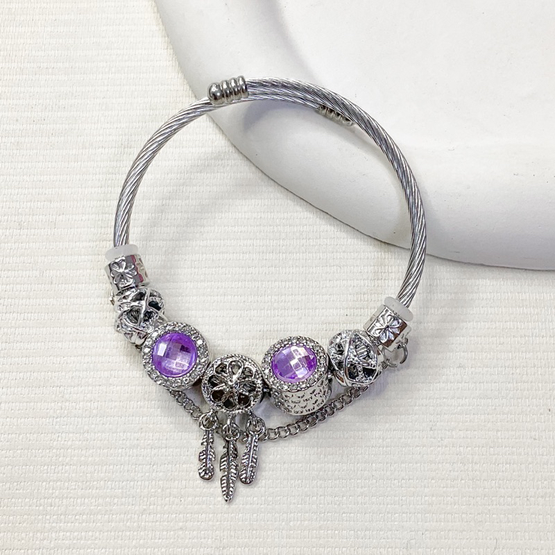 Jual Gelang Tangan Rantai Wanita Pandora Bracelet Charms Serut Bangle ...