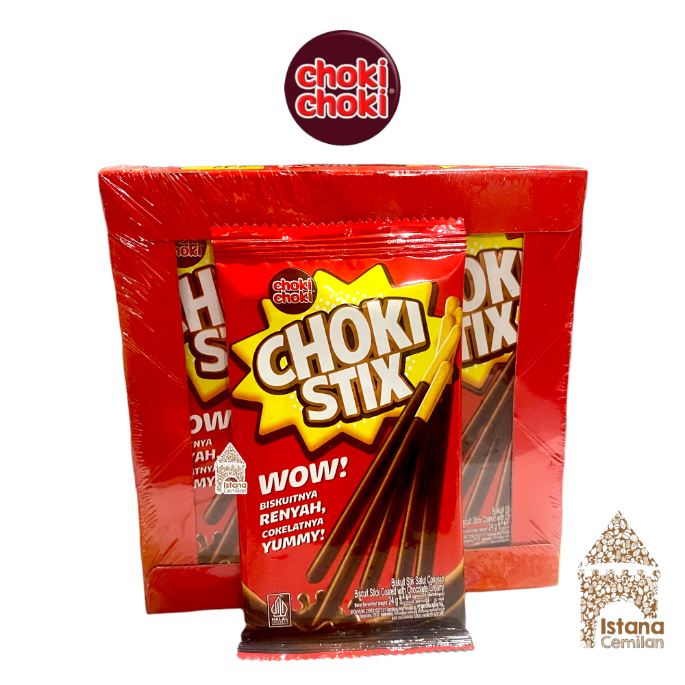 Jual Choki Stix (Choki Choki Stick Cokelat) isi 12 Sachet. Stik Biskuit ...