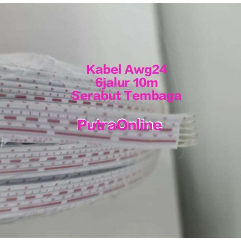Jual Kabel Awg24 6jalur Panjang 10m Serabut Tembaga Putih / Kabel 6Jalur Awg 24 10meter | Shopee ...