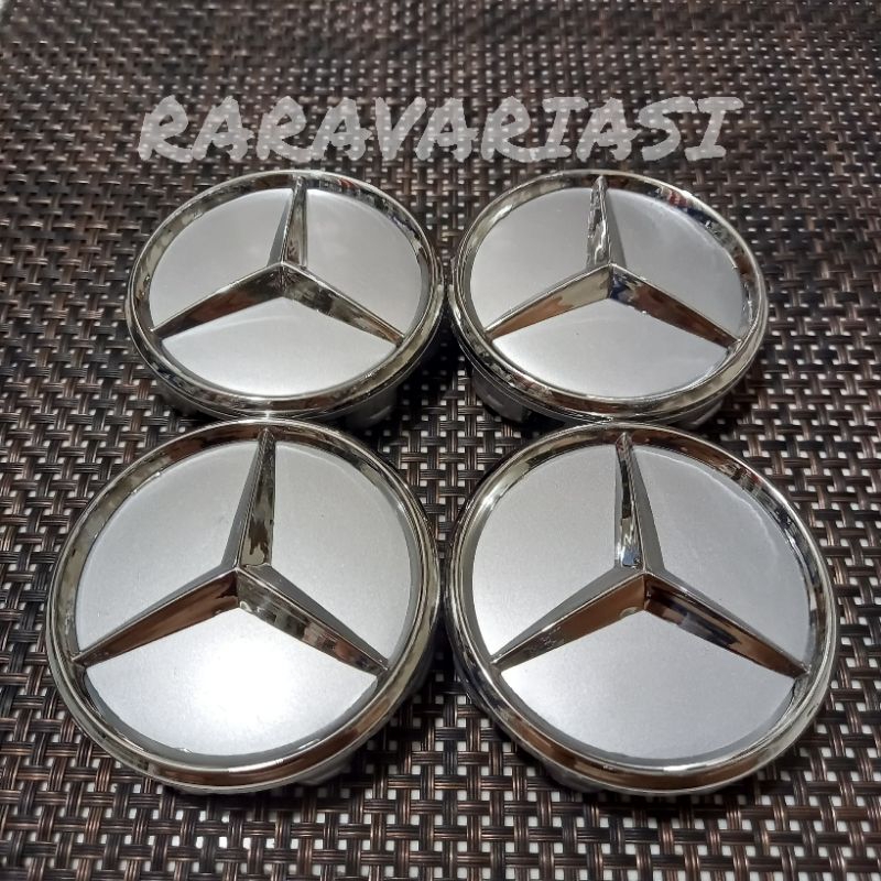 Jual dop roda tutup velg mercy mercedes benz logo chrome | Shopee Indonesia