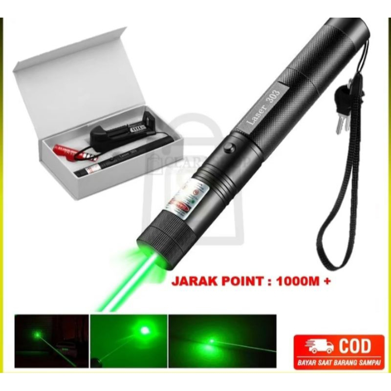 Jual senter laser pointer 303/laser hijau variasi/laser kunci pengaman ...