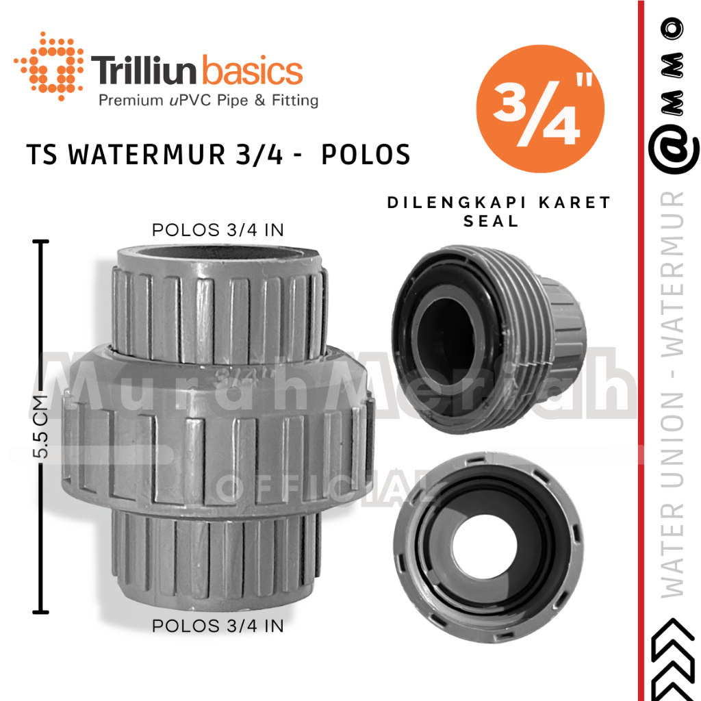 Jual WATERMUR TS 3/4 INCH TRILLIUN WATERMOOR SOCKET 0.75 DIM POLOS ...