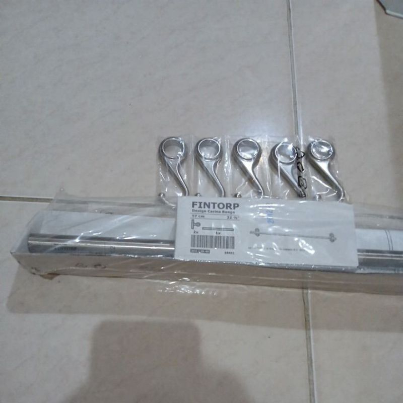 Jual IKEA FINTORP rel tempel dinding komplit rak spatula sutil dapur 57 ...