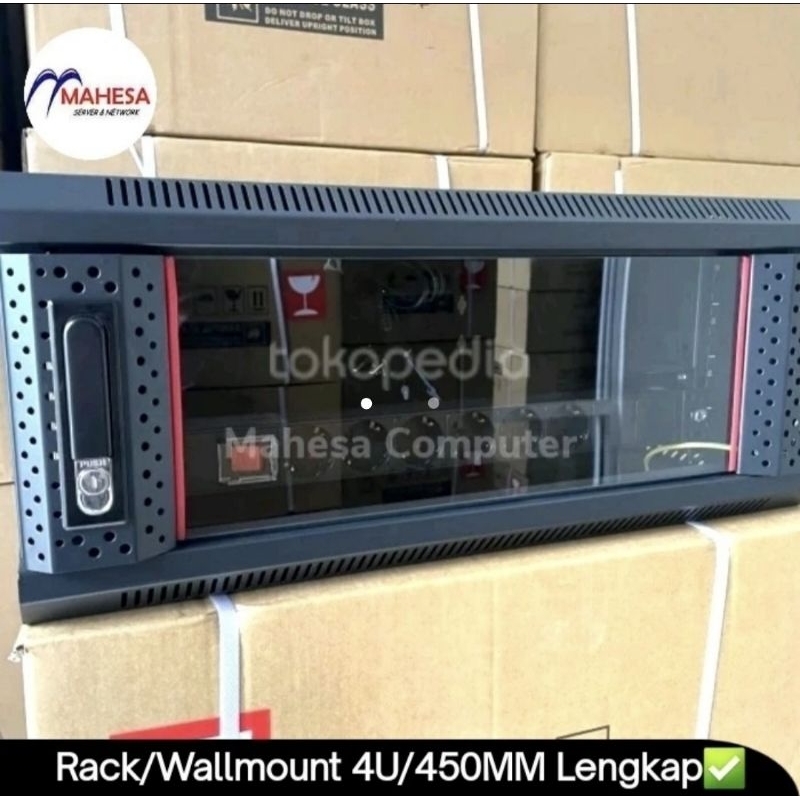 Jual Wallmount Rack Server 4U Depth 450mm Rackmount Rak Server Cabinet ...