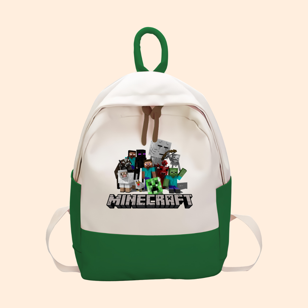 Jual Tas Anak Game Minecraft Minicraft Mob Ransel Anak SD TK Kantong ...
