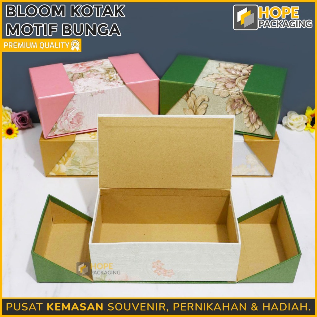Jual Bloom Box Kotak Motif Bunga / Kotak Hardbox / Bloom Box Kotak Hadiah / Box Souvenir / Kotak ...