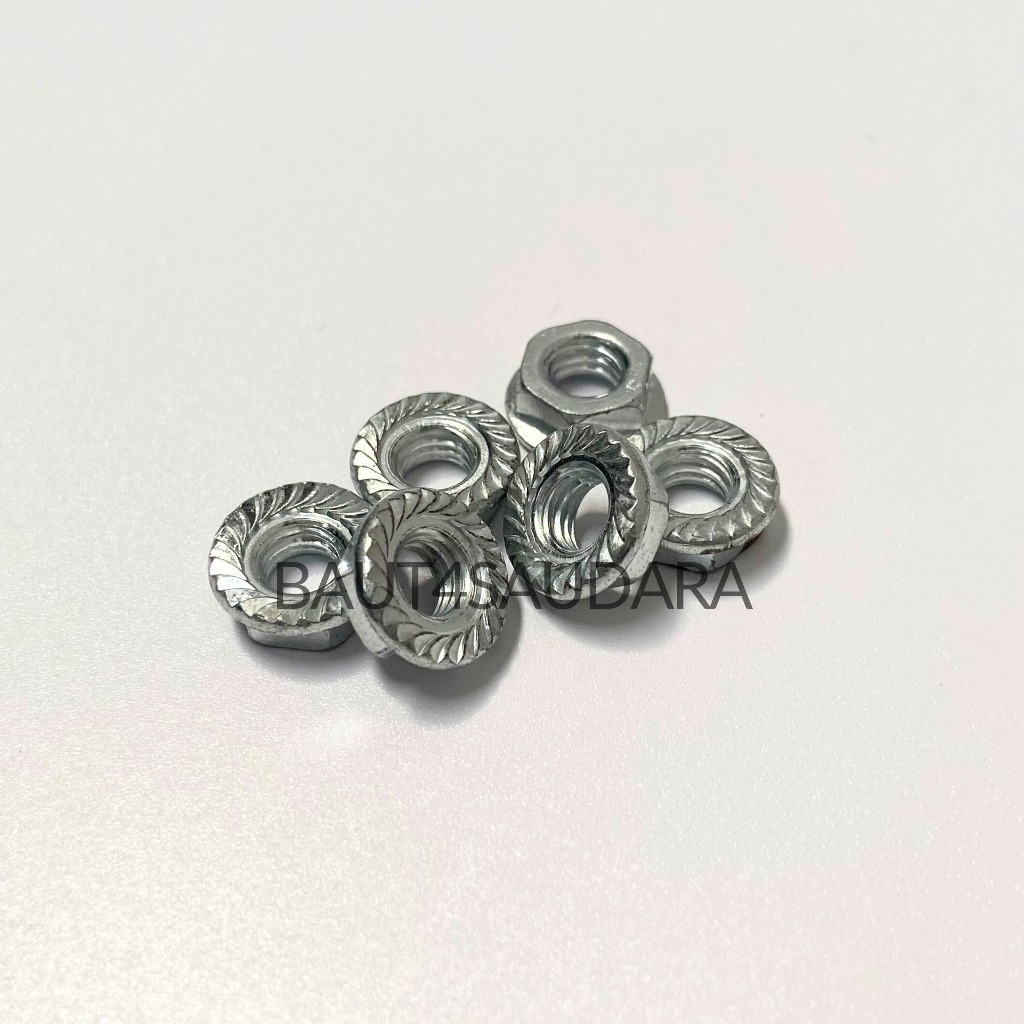 Jual Mur Flange / Flange Nut M6 Putih | Shopee Indonesia