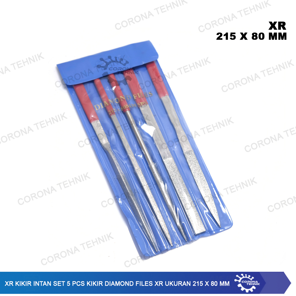 Jual Kikir XR Intan Set 5 Pcs Kikir Diamond Files XR Ukuran 215 x 80 mm ...