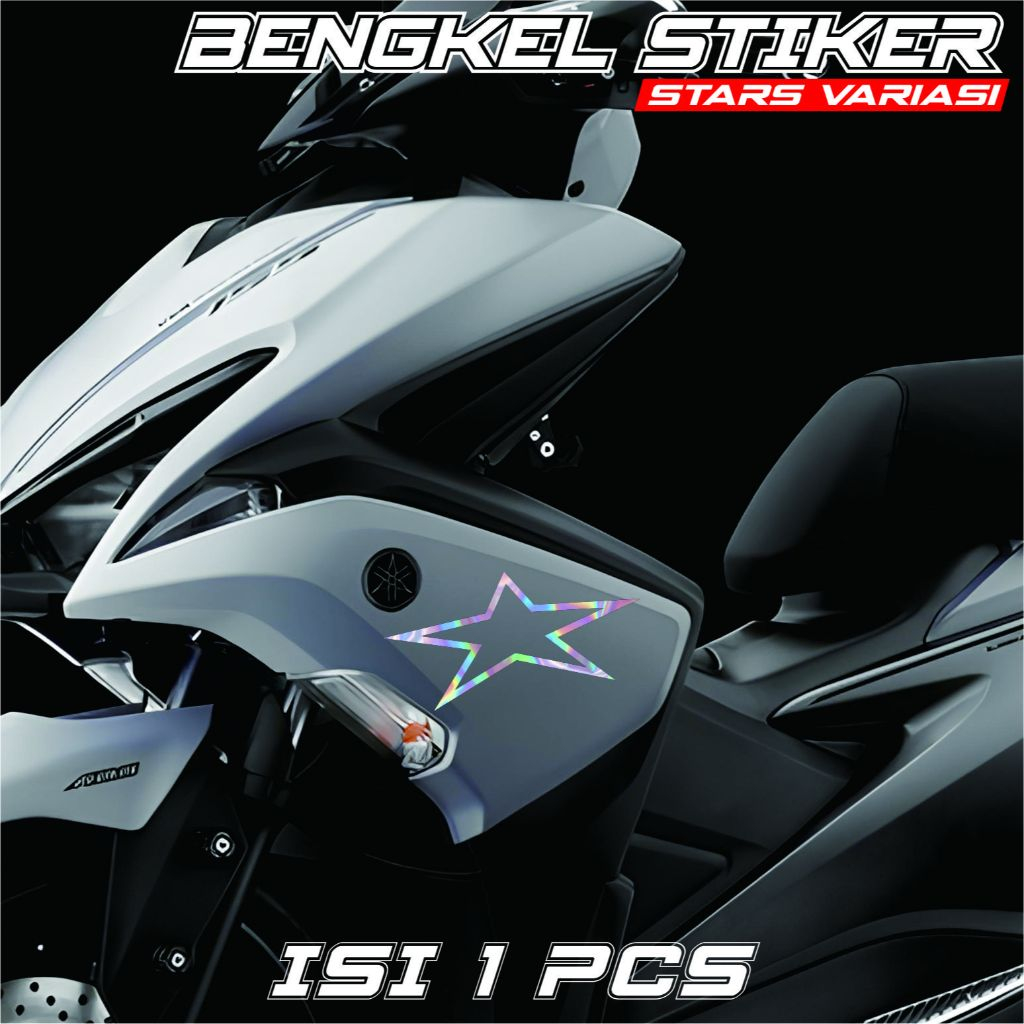 Jual Stiker Bintang Star Keren Cutting Hologram Bahan Anti Air Decals ...