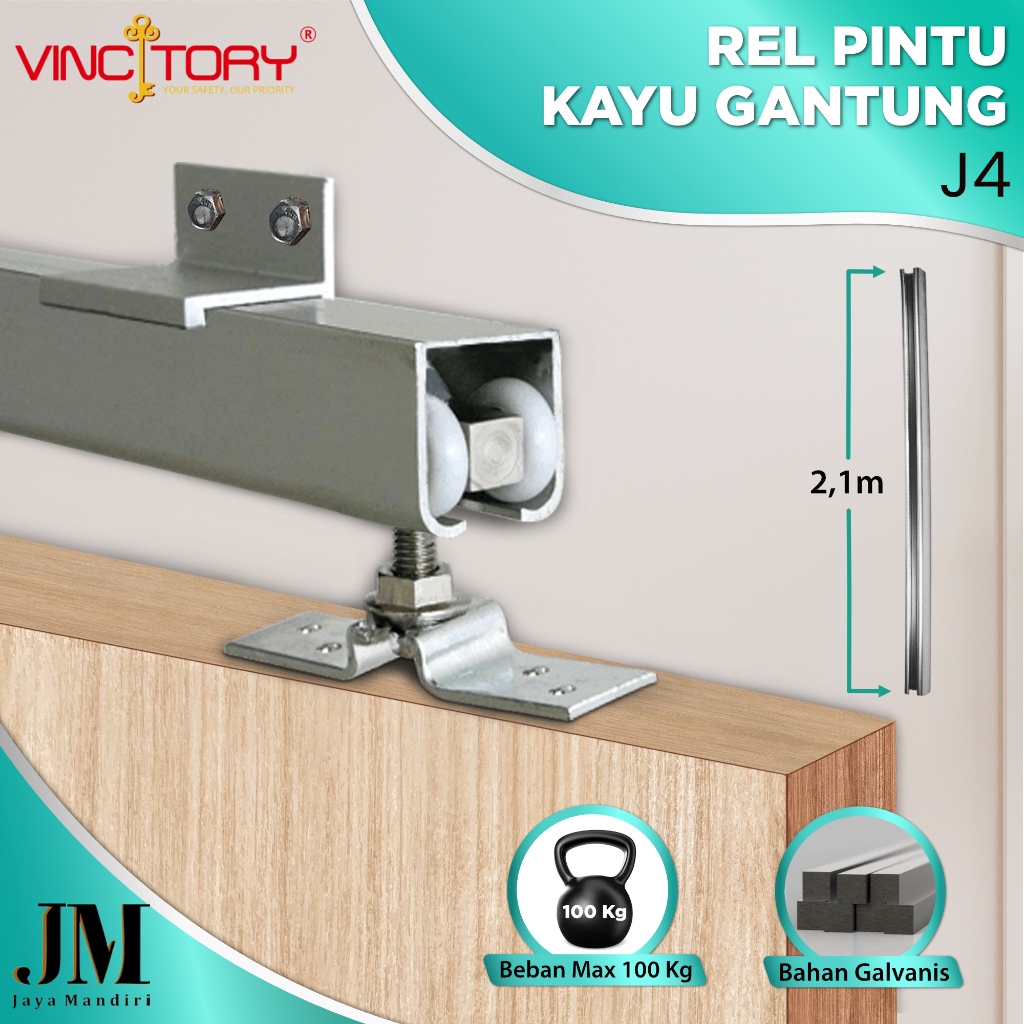 Jual Vincitory Rel Pintu Kayu Gantung / Rel Pintu Geser | 471 | Shopee ...