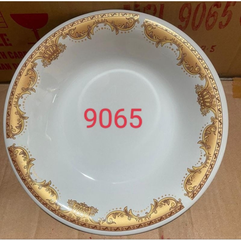 Jual Piring keramik porselen mahkota lucky 9inch mewah / piring ...