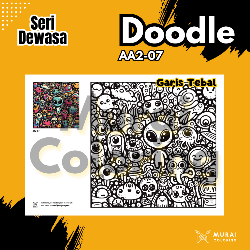 Jual Kertas Gambar Mewarnai Dewasa - Doodle AA2 | Shopee Indonesia