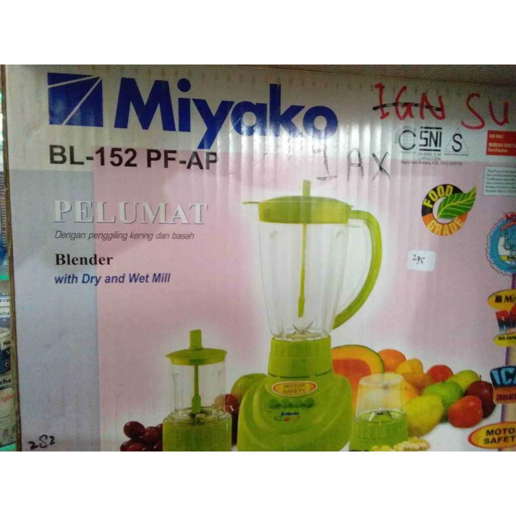 Jual Blender Plastik Miyako 3in1 152 PF-AP/ 1.5 Liter - Hijau | Shopee ...