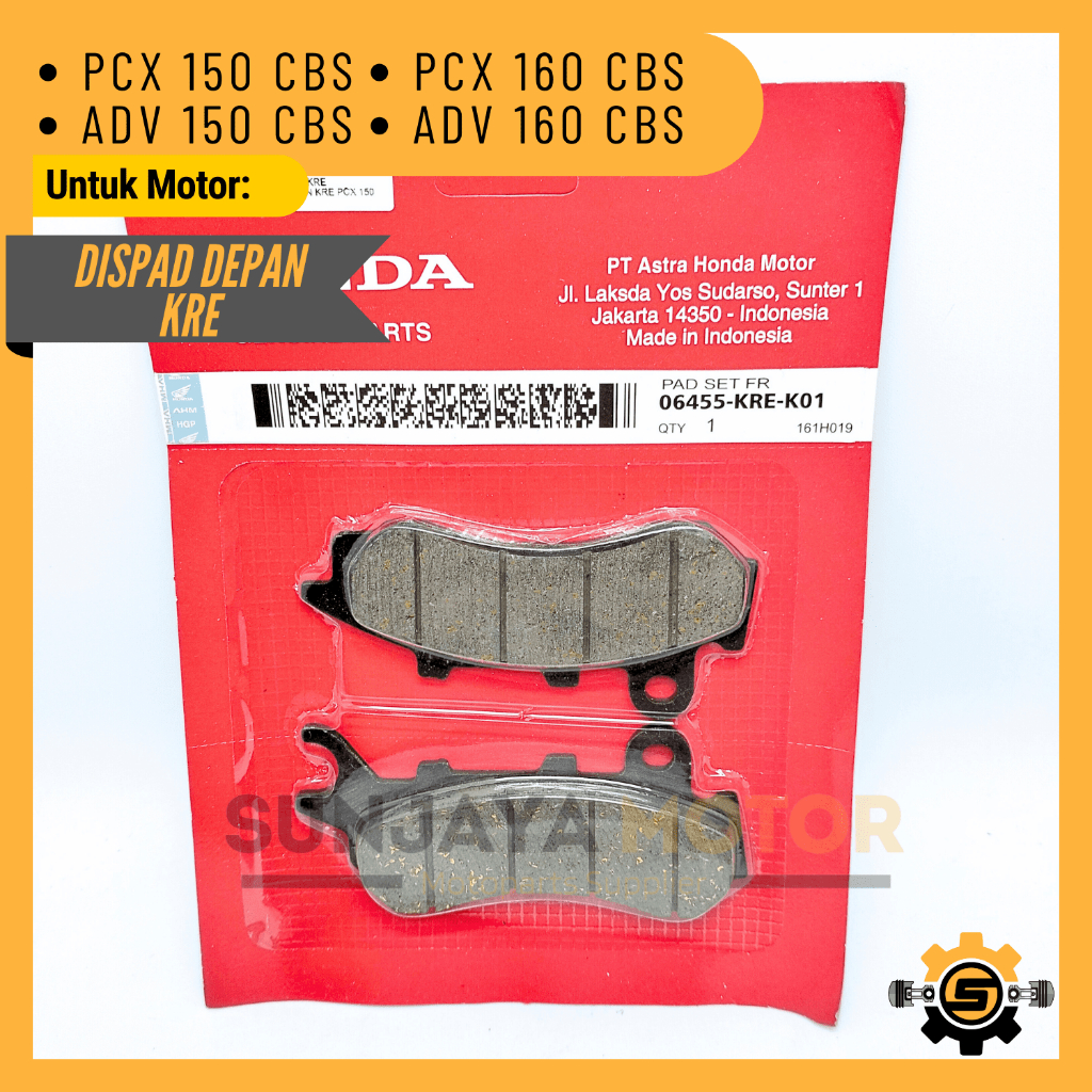 Jual Dispad Depan Original Honda KRE Kampas Rem PCX 150 CBS PCX 160 ADV ...