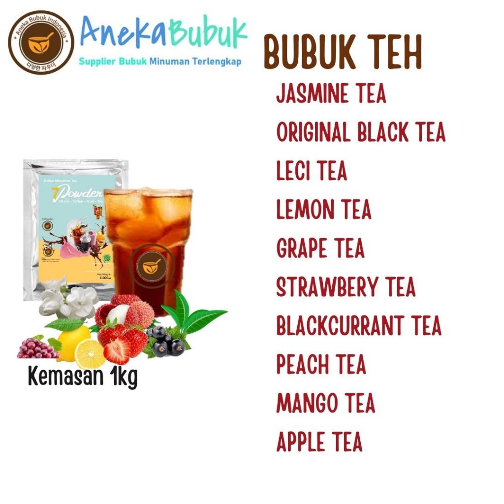 Jual BUBUK ES TEH MINUMAN 1KG - BUBUK ES TEH RASA - ICE TEA POWDER ...