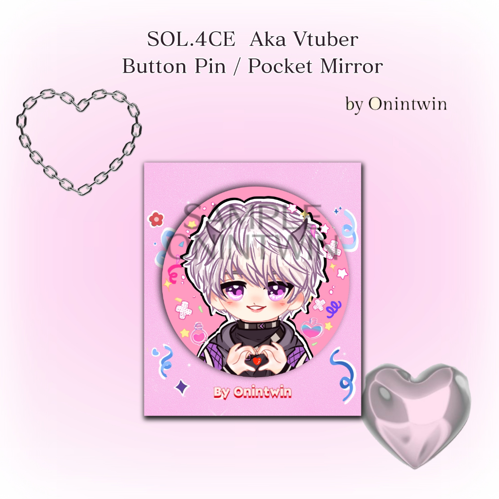 Jual ID Card Vtuber Indonesia by onintwin / Button pin/ Mirror pocket ...