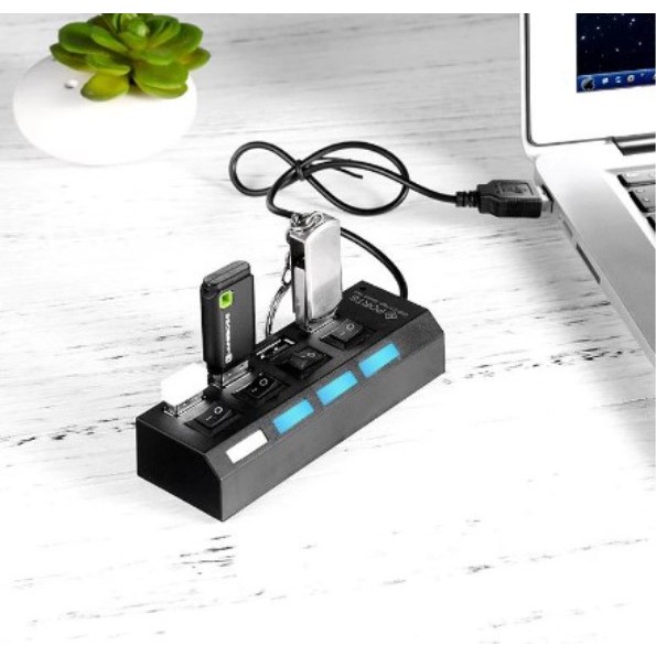 Jual USB Hub 4 Port Output On / Off Saklar 4 IN 1 2.0 Colokan Konektor ...