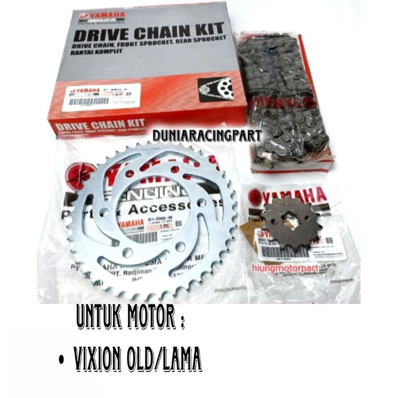 Jual Gear Set Sepaket Rantai Komplit Vixion Old Atau Lama Yamaha 3C1 ...