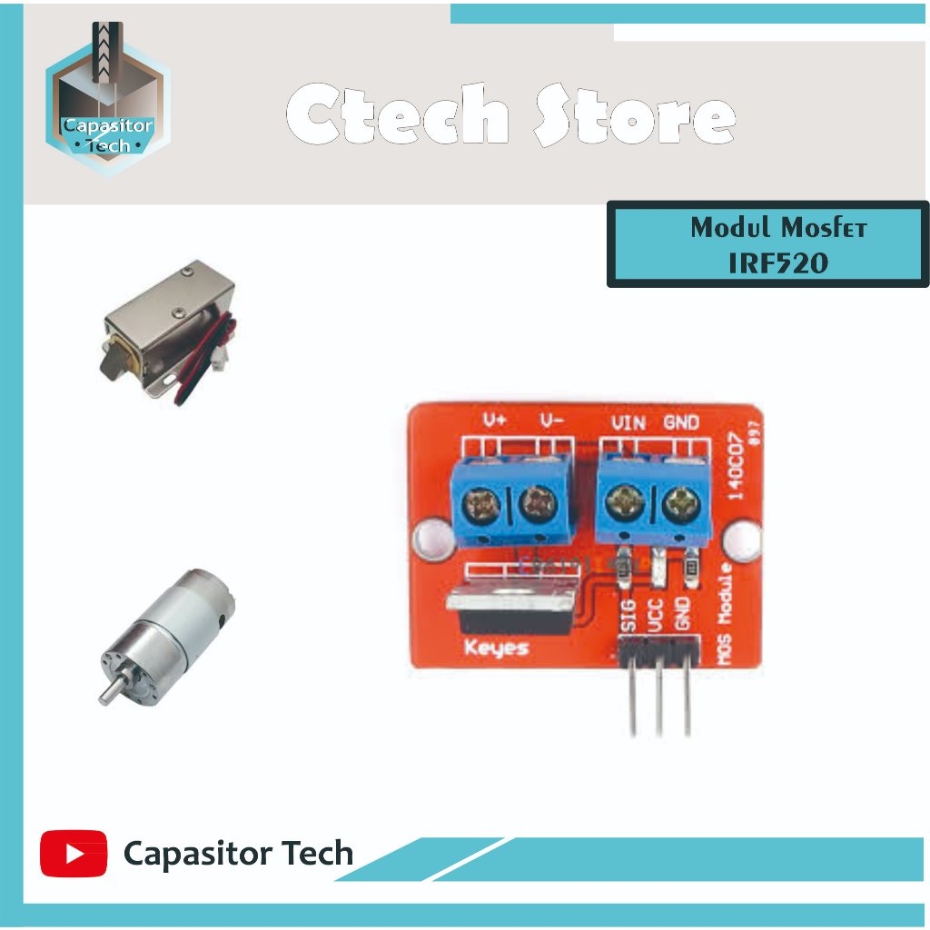 Jual Mosfet Irf520 Irf 520 Mosfet Driver 24v 5a Module Arduino Shopee
