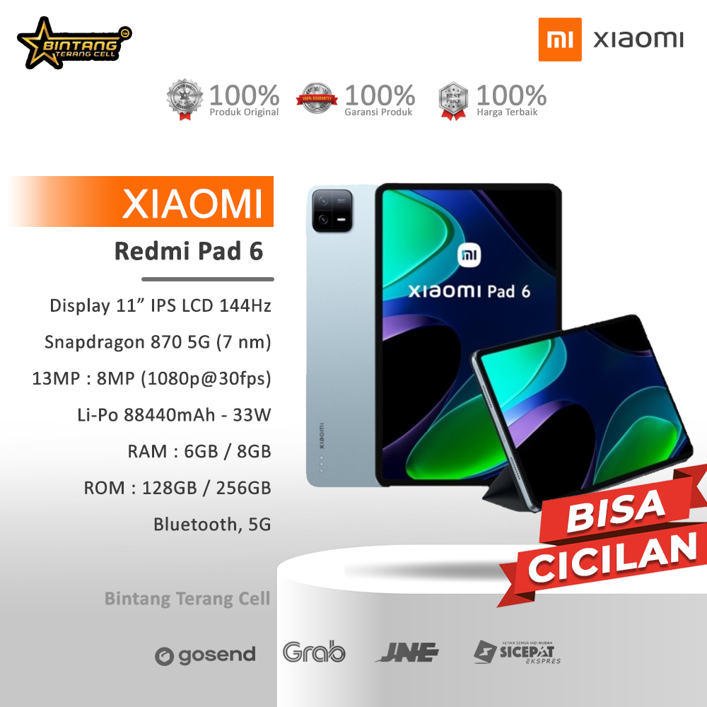 Jual Xiaomi Redmi pad 6/128gb mipad6 xiaomi pad7 mipad 7 ram 8/256gb xiaomi pad6 mipad6 ram 8 ...