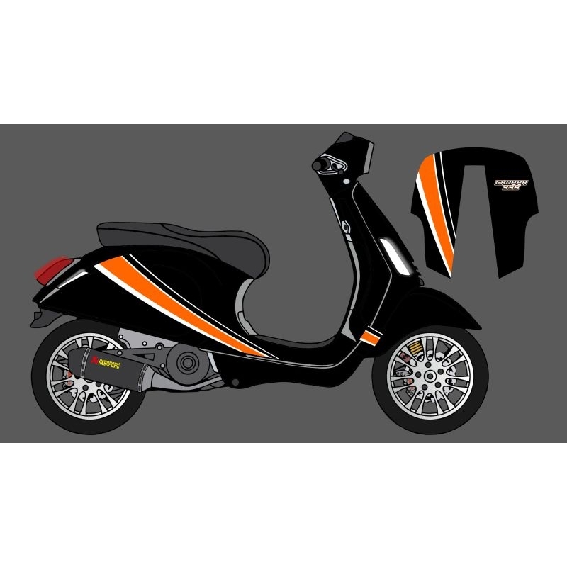 Jual STRIPING STICKER VESPA MATIC/VESPA SPRINT TRANSPARAN DESAIN CUSTOM ...