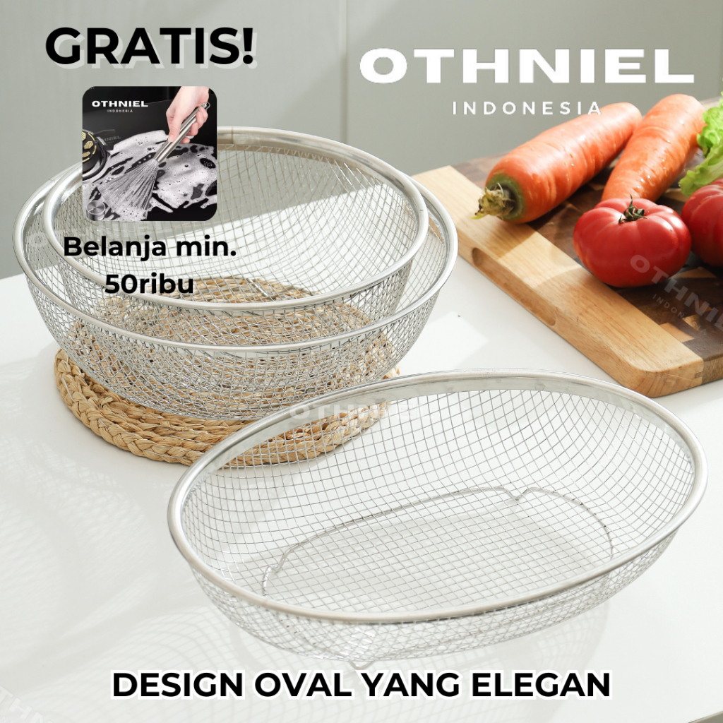Jual Othniel - Keranjang Saringan Stainless Bulat Tirisan & Peniris ...