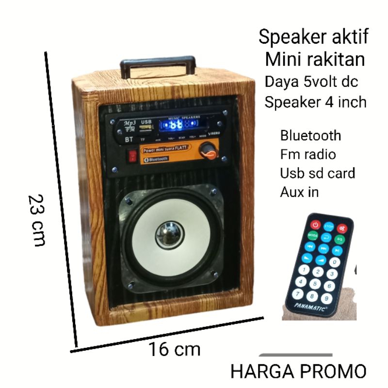 Jual speaker aktif portable mini rakitan | Shopee Indonesia