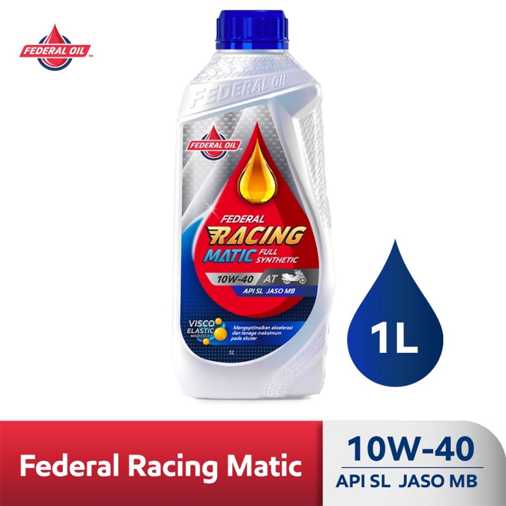 Jual OLI FEDERAL MATIC RACING FULL SYNTHETIC 1 LITER 10W-40 100% ...
