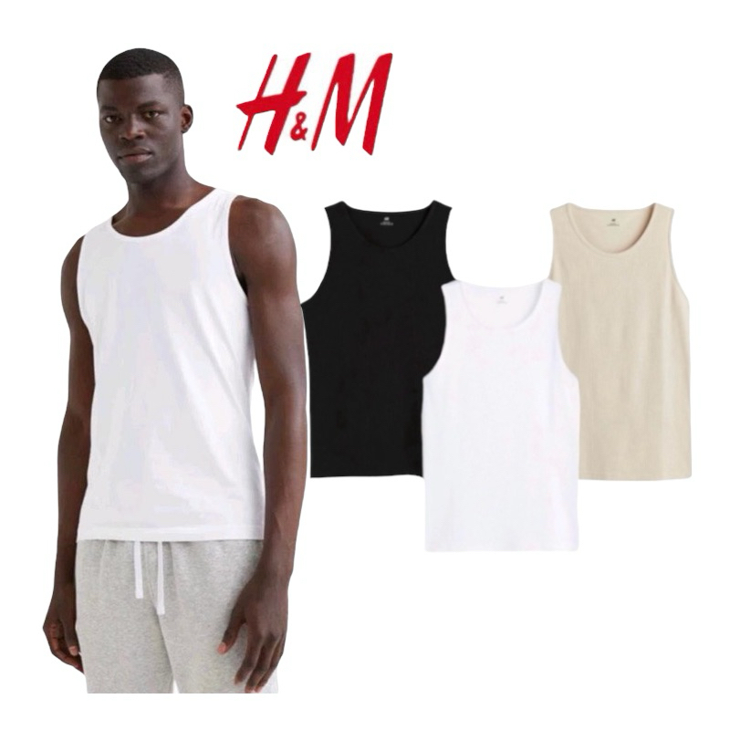 Jual SINGLET PRIA DEWASA HnM / KAOS SINGLET PRIA COTTON / LEKBONG ...