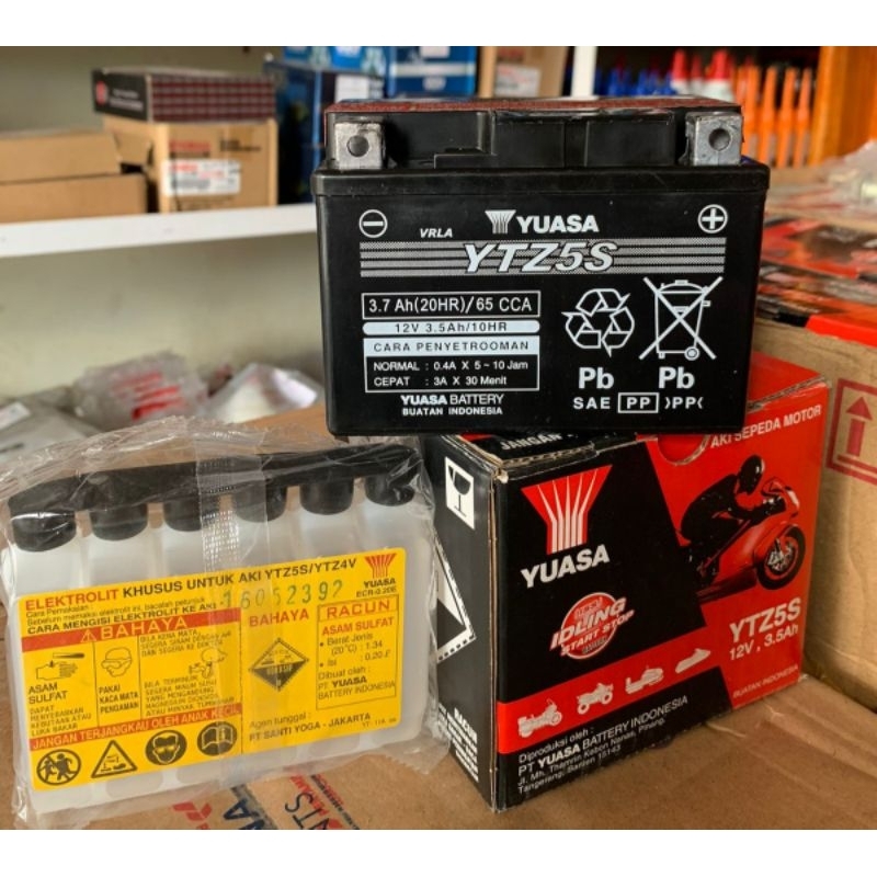 Jual AKI YUASA YTZ5S 12V, 3.5Ah | Shopee Indonesia
