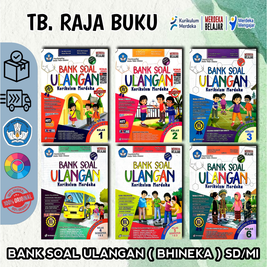 Jual BANK SOAL ULANGAN KELAS 1,2,3,4,5,6 SD/MI KURIKULUM MERDEKA - BHINNEKA & MITRA ABADI ...
