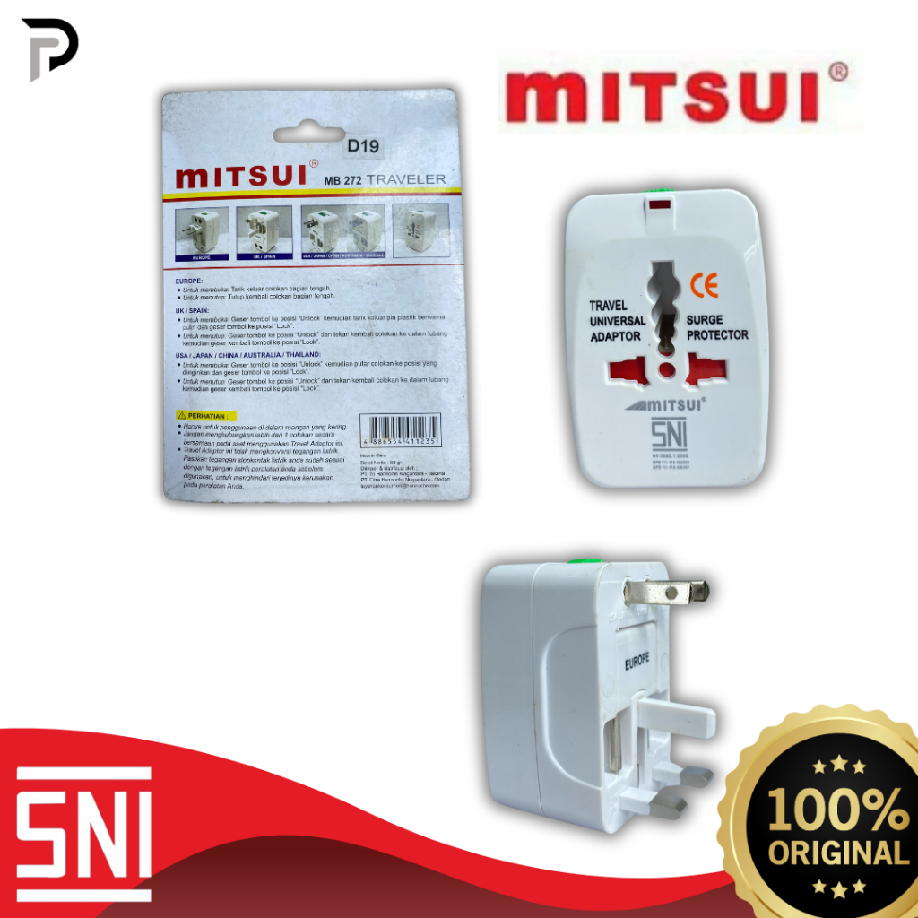 Jual Travel Universal Adaptor MITSUI / MB 272 / TRAVELER | Shopee Indonesia