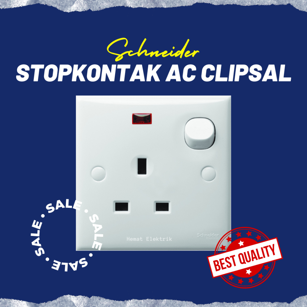 Jual Schneider Stop Kontak AC Clipsal Classic Lampu Indikator 13A E15 ...