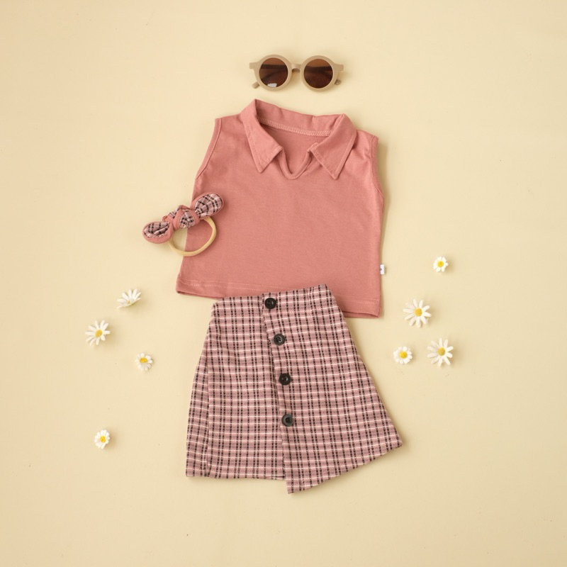 Jual Setelan bayi Zee Jkt48 bahan katun knit bonus headband 0-12 bulan ...