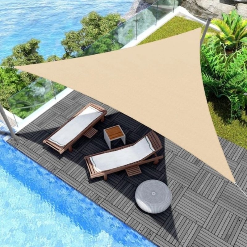 Jual Tenda kanopi awning taman bentuk segitiga ukuran 2x3x3 meter Bahan ...