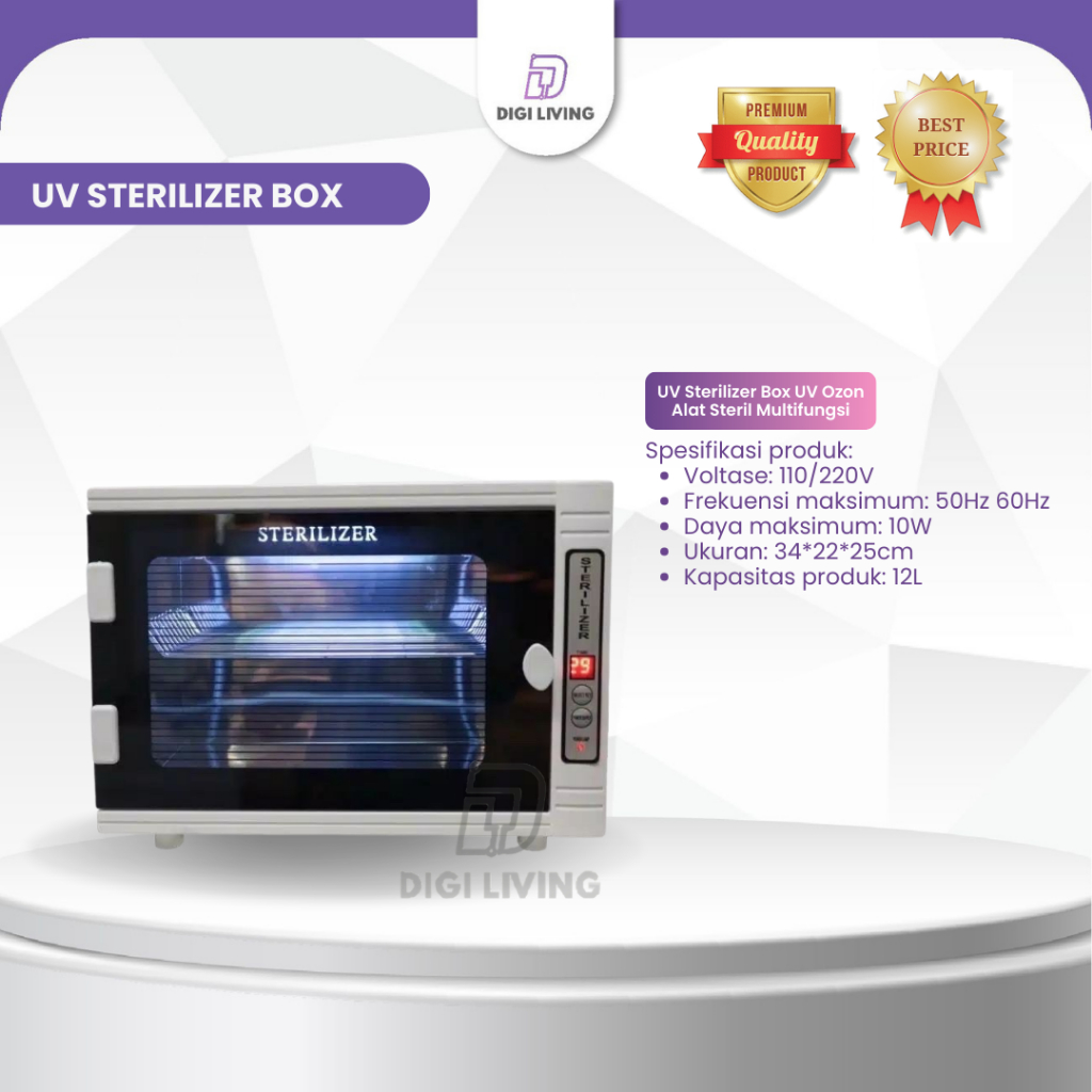 Jual DIGILIVING - UV Sterilizer Box Ozon | Kotak UV Alat Sterilisasi Multifungsi | Shopee Indonesia