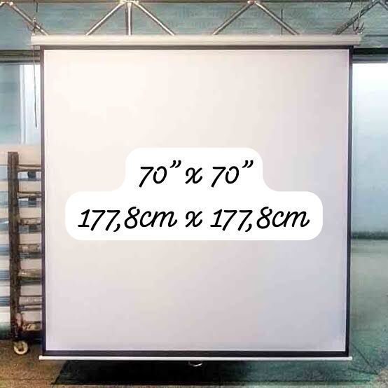 Jual Layar Wall Screen Proyektor/Projector 70 inch x 70 inch | Shopee ...