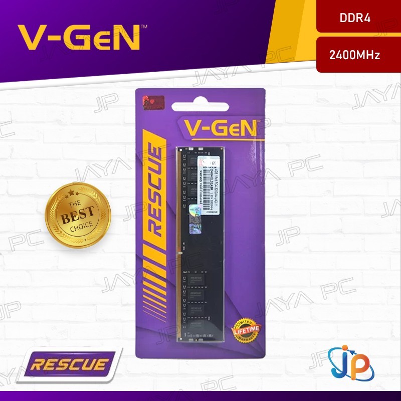 Jual Memory Ram V-Gen Longdimm Rescue DDR4 8GB PC19200 2400Mhz | Shopee Indonesia
