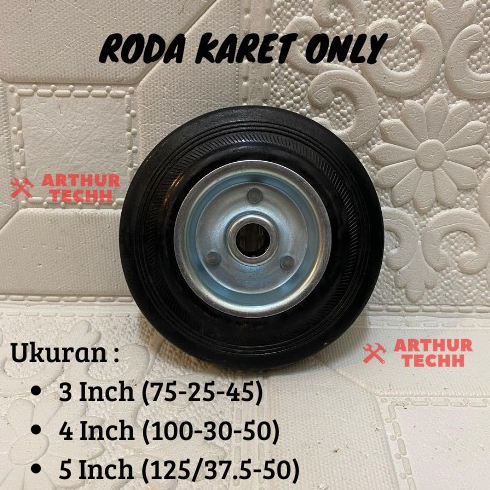 Jual Roda Karet Wheel Only Trolley Etalase Lori 3" 4" 5" 6" 8" Inch ...