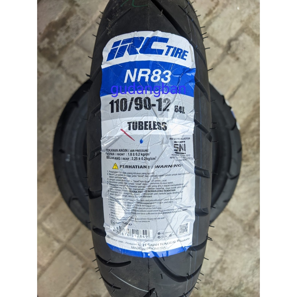 Jual BAN BELAKANG SCOOPY IRC NR83 100/90 110-90 RING 12 Tubeless | Shopee Indonesia