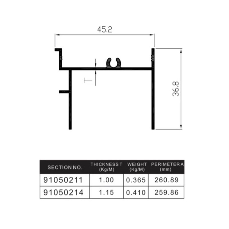 Jual Aluminium Infinito Serat Kayu Sliding Door 9105 Rel Atas Tunggal ...