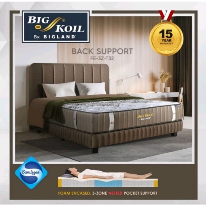 Jual 𝘼𝙉𝙀𝙆𝘼 big koil by Big Land Back Support Mattress Set Divan ...