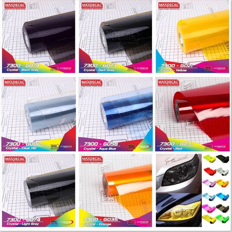 Jual MAXDECAL Stiker Lampu Motor Mobil Smoke Hybrid Gossy Transparan ...