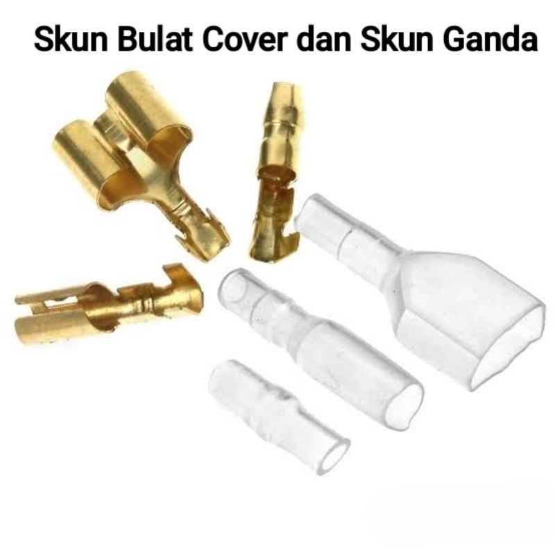 Jual Konektor Terminal Skun Bulat Peluru 3.5mm Skun Kabel Connector ...