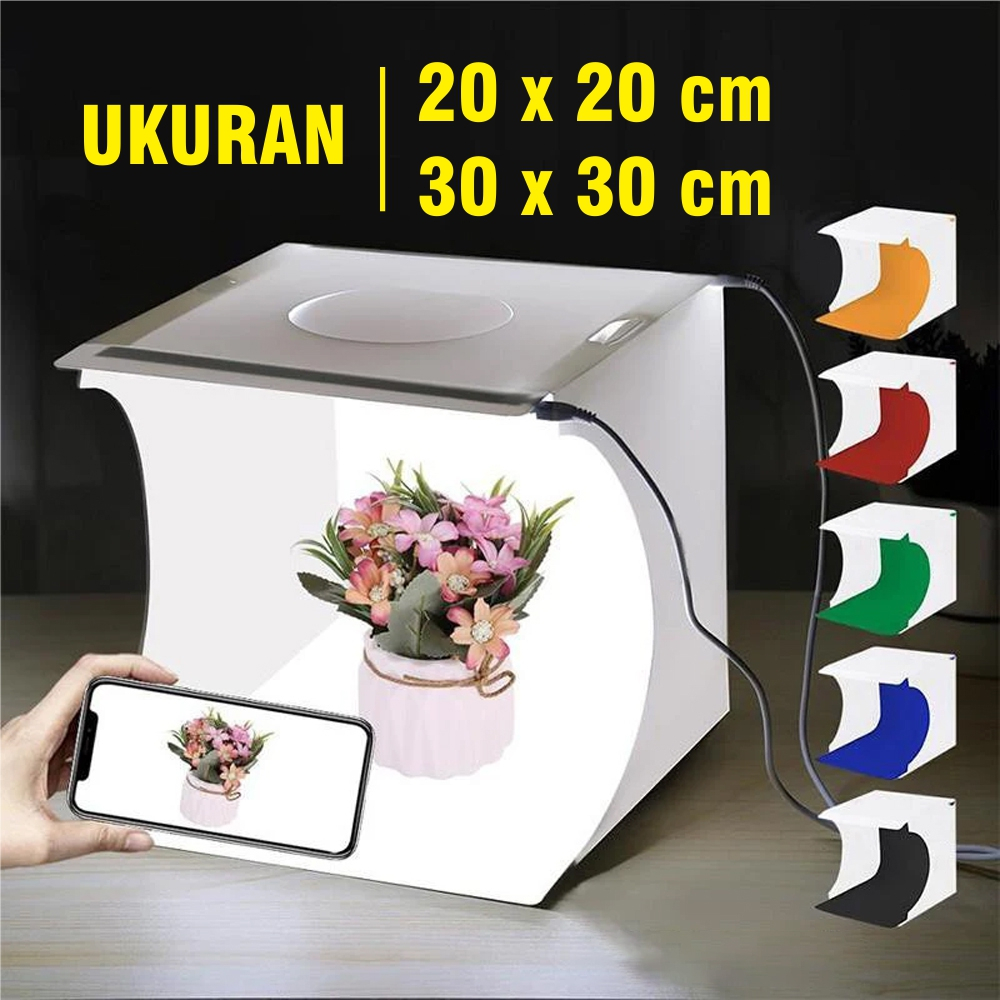 Jual PULUZ Photo Studio Mini Softbox Lightbox Ring Light with 6 (Hitam ...
