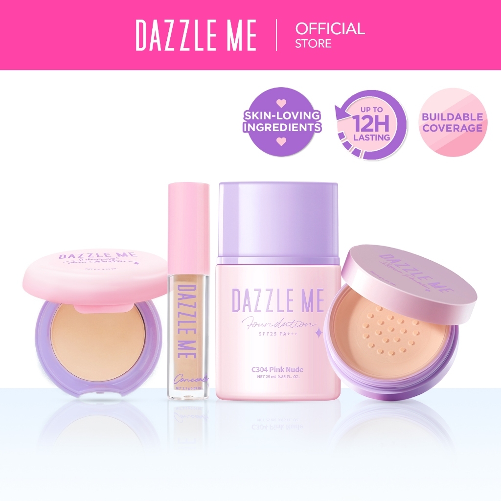 Jual DAZZLE ME Foundation, Loose Powder & Concealer Series | Shopee ...