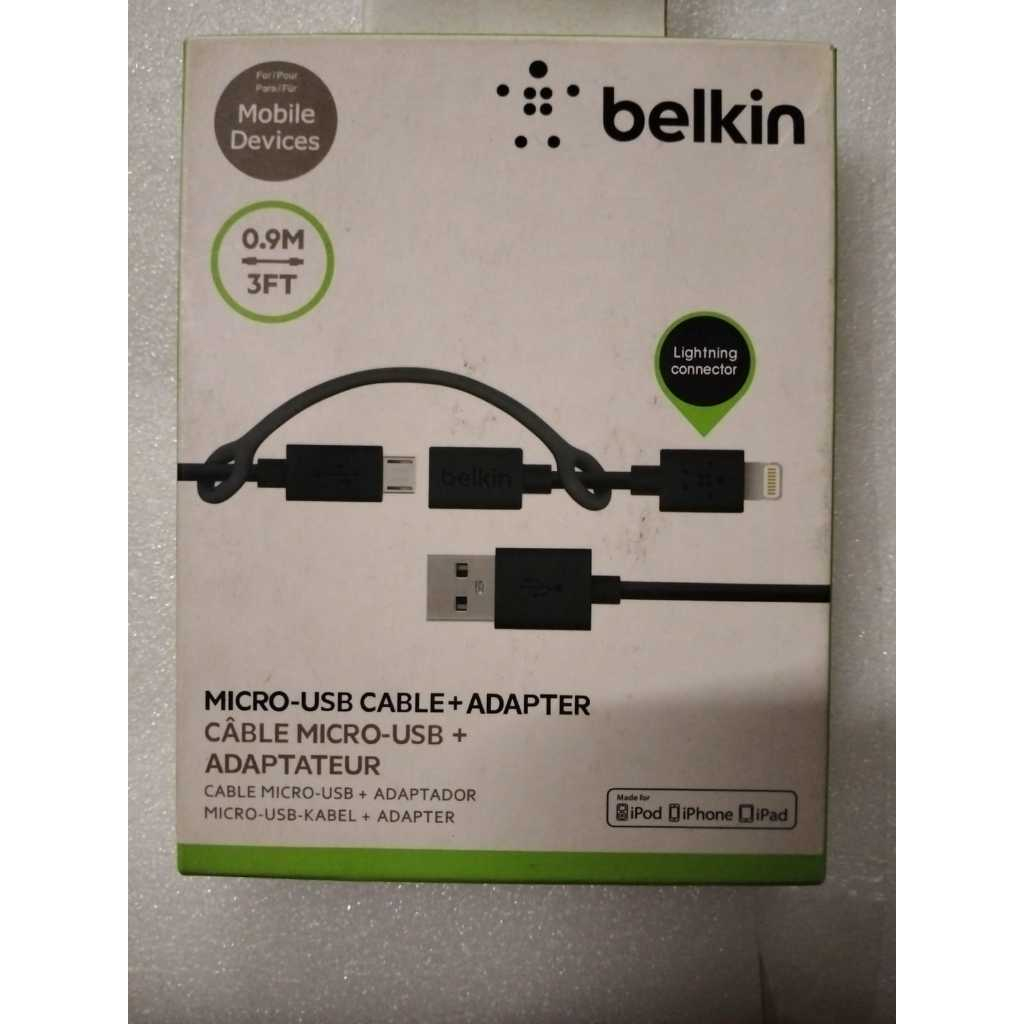 Jual Data Cable 2in1 Belkin Micro USB Kabel Original | Shopee Indonesia
