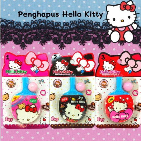 Jual Penghapus Lucu Karakter Hello Kitty Raket Ping Pong | Shopee Indonesia