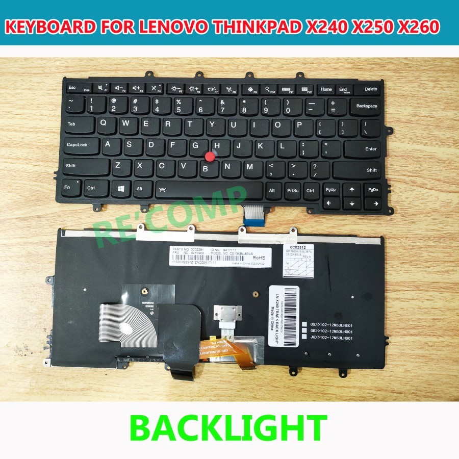 Jual Keyboard Lenovo Thinkpad X240 X240S X250 X260 | Shopee Indonesia